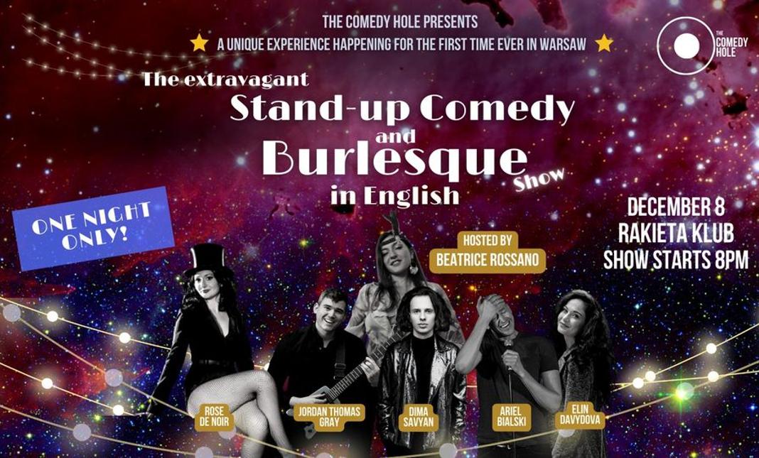 Stand-Up Comedy & Burlesque: The Extravagant Show in English at Rakieta ...