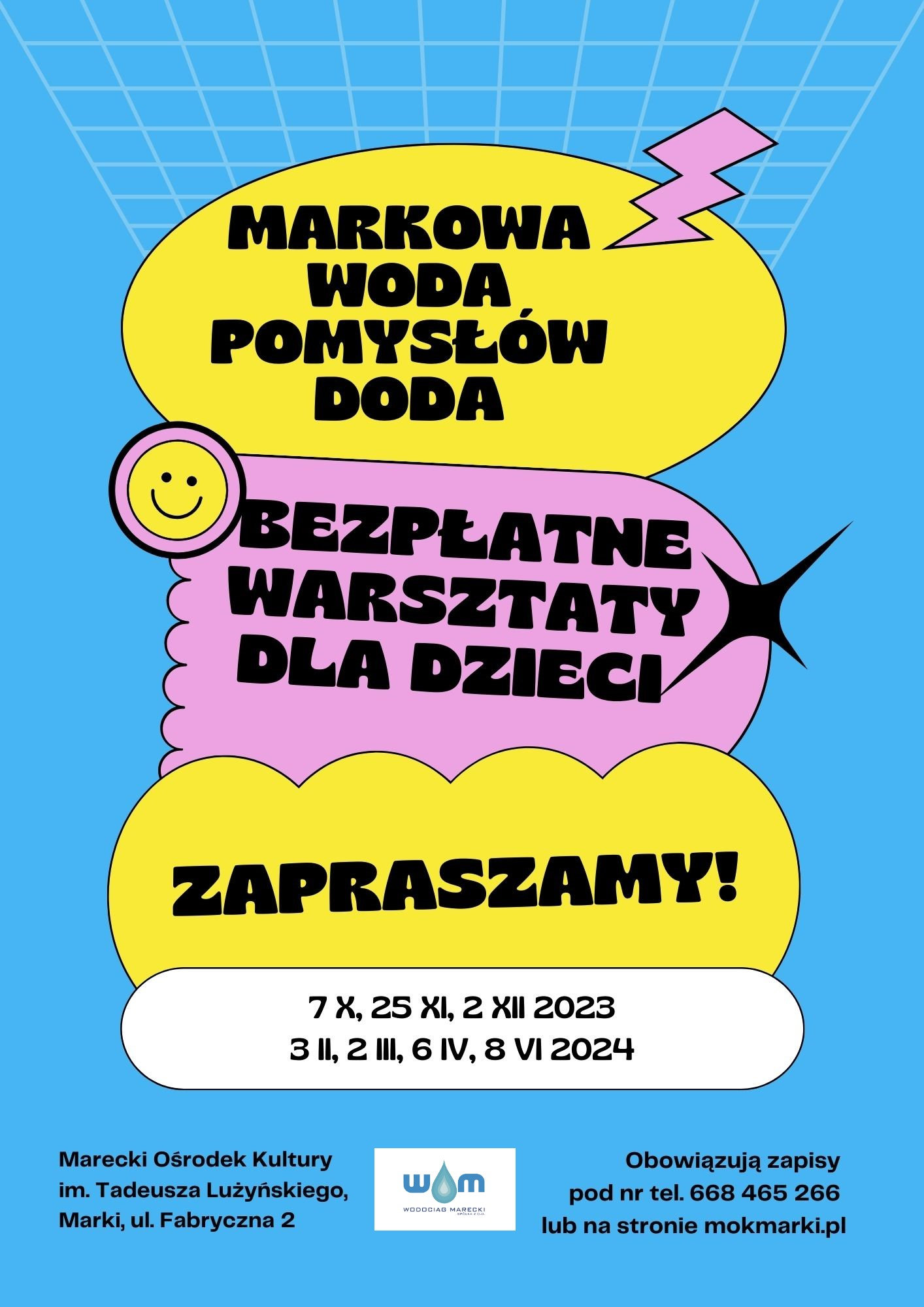 Warsztaty Markowa woda pomysłów doda | Bilety